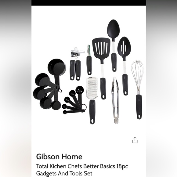Gibson | Kitchen | Gibson Home Total Kitchen Chefs 8 Pc Tools Nwt ...